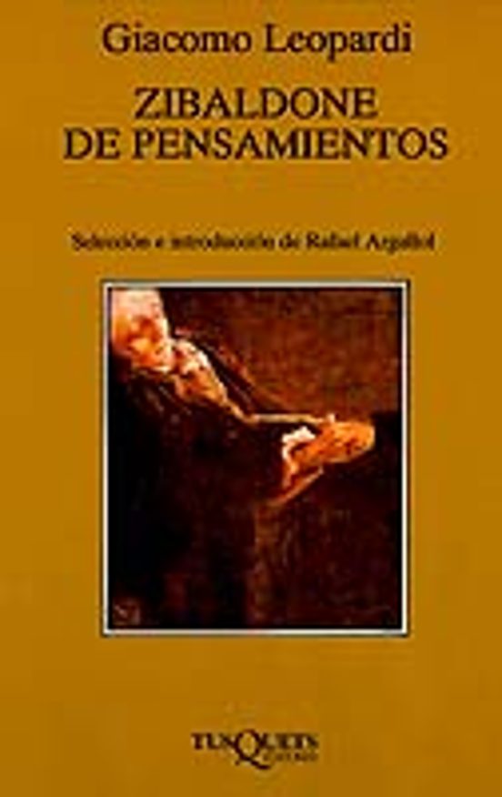 ZIBALDONE DE PENSAMIENTOS | GIACOMO LEOPARDI | Casa del Libro