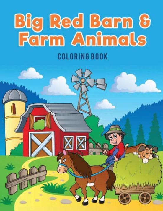 BIG RED BARN AND FARM ANIMALS COLORING BOOK | COLORING PAGES FOR KIDS ...
